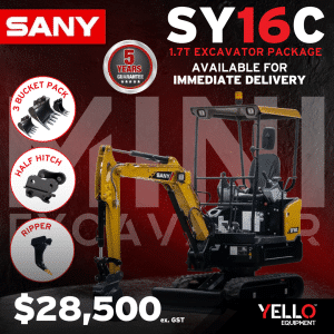 SANY SY16C 1.7T | YELLO Equipment™ Authorised SANY Dealer